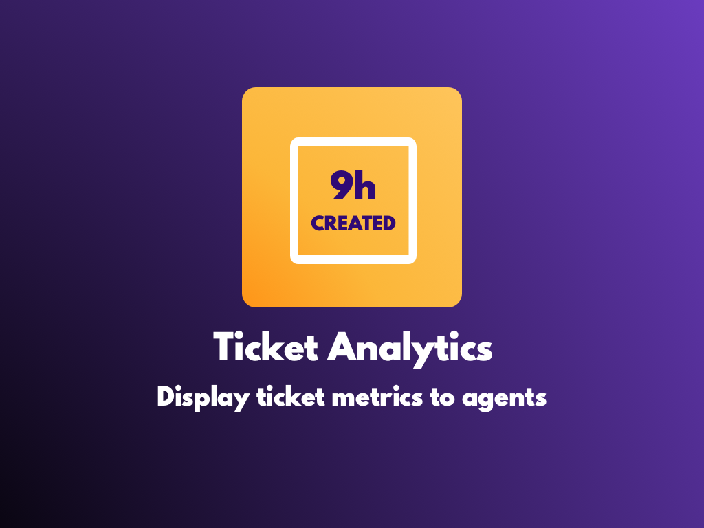 Ticket Analytics App Integration with Zendesk Support